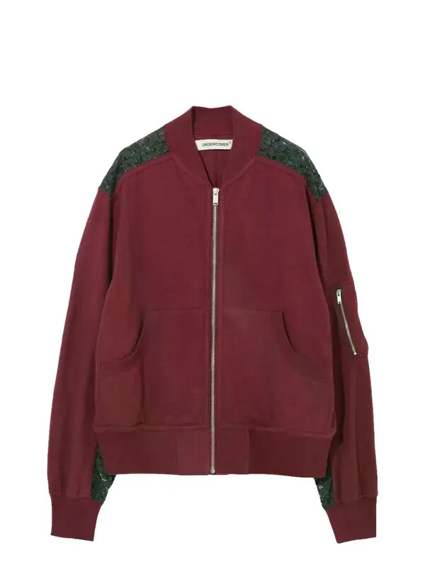 UNDERCOVERISM Lace Detail Zip-up Sweatshirt - Red