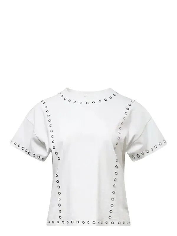 Rag & Bone Grommet-embellished Boxy T-shirt - White