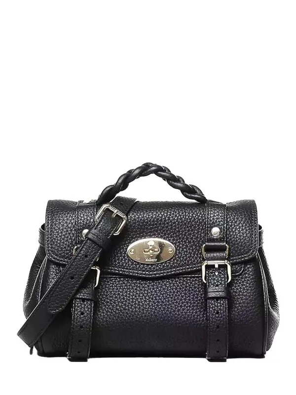 Mulberry Mini Alexa Braided-handle Satchel - Black