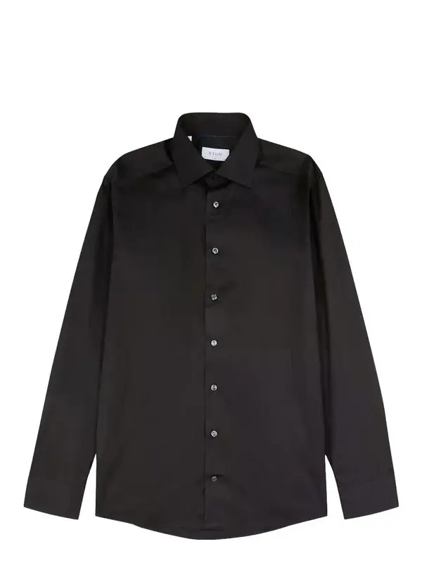 Eton Buttoned Long-sleeve Shirt - Black