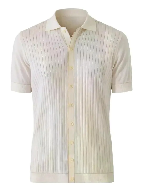 PATRICK ASSARAF Short-sleeve Knitted Shirt - Neutrals