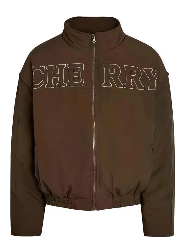 CHERRY LA Zip-up Bomber Jacket - Brown