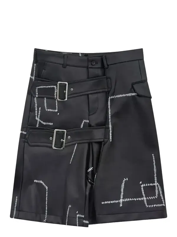BLACK COMME DES GARÇONS Buckled Shorts - Black