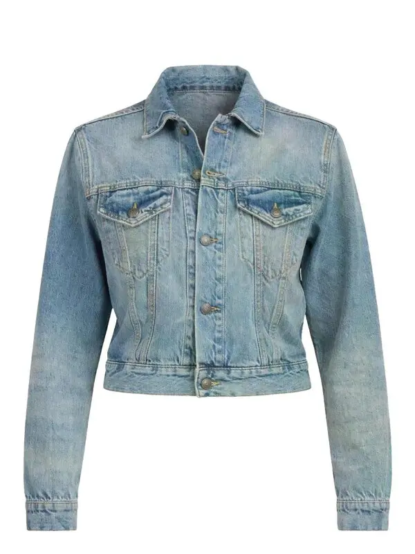 R13 Buttoned Denim Trucker Jacket - Blue