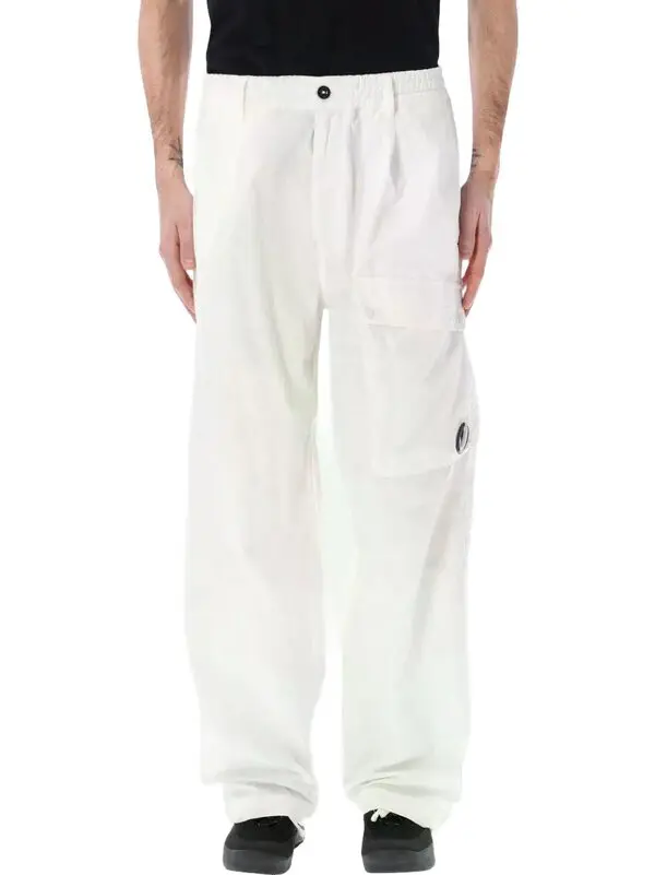 C.P. COMPANY Belt-loop Buttoned Trousers - White