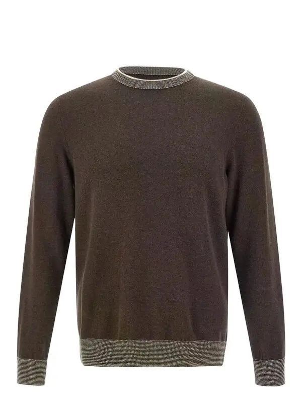 Peserico Ribbed Crew-neck Sweater - Brown