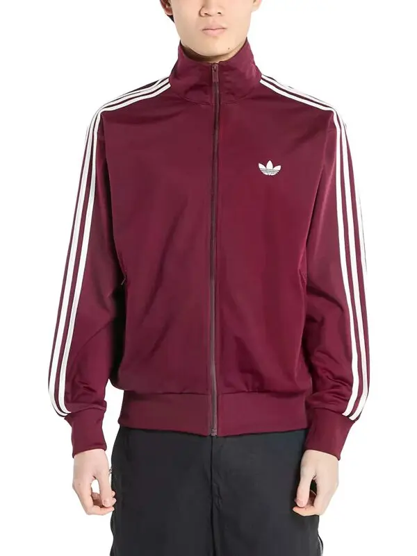 Adidas Firebird Striped-detail Jacket - Red