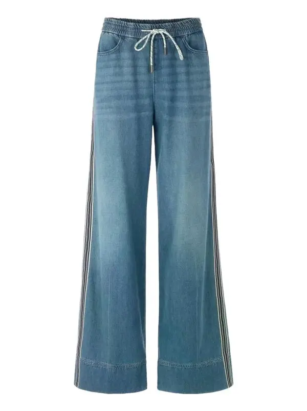 MARCCAIN Drawstring Wide-leg Jeans - Blue