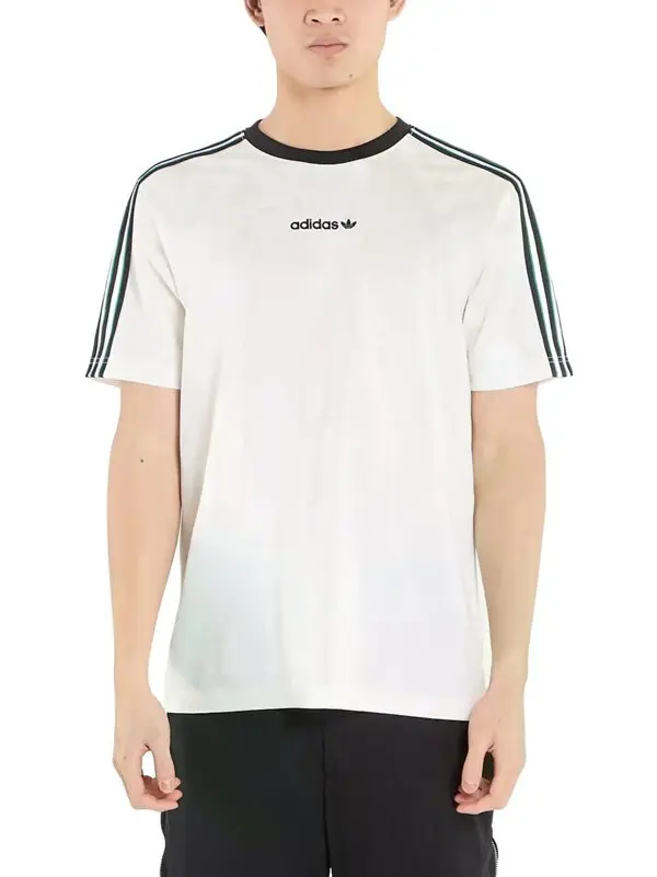 Adidas Stripe-detail Jersey T-shirt - White