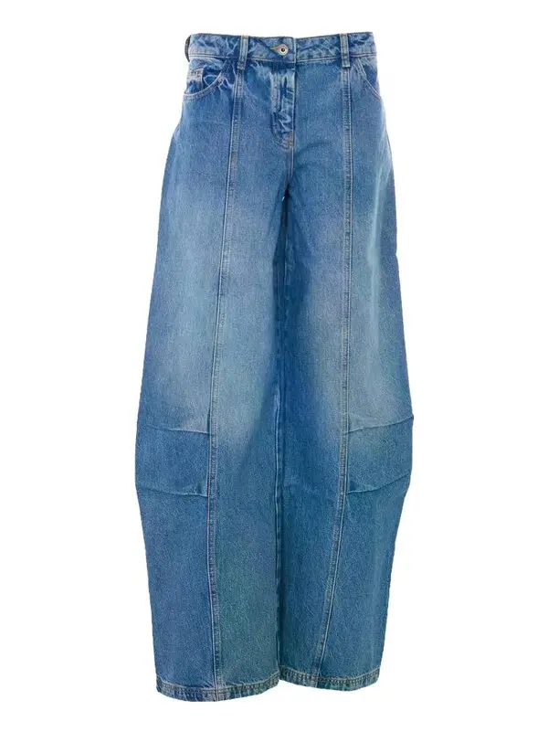 Patrizia Pepe Seam-detail Wide-leg Jeans - Blue