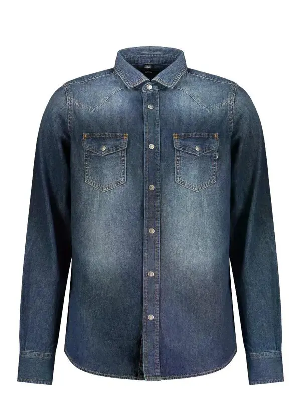DIESEL Denim Long-sleeve Shirt - Blue