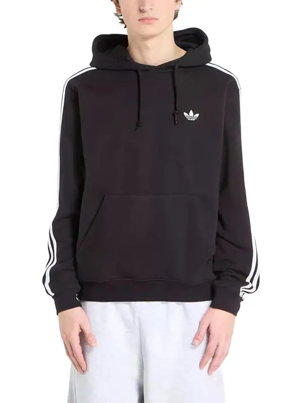 Adidas Logo-embroidered Hoodie - Black