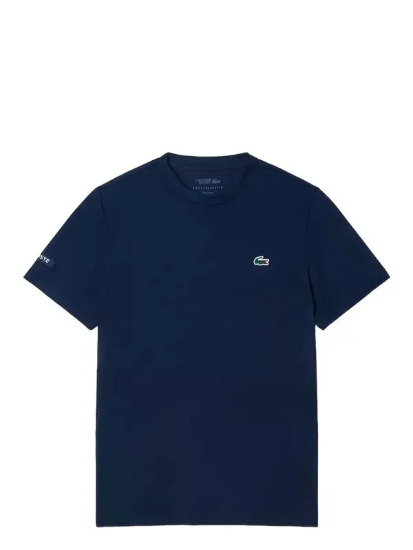 Lacoste Round-neck Logo-print T-shirt - Blue