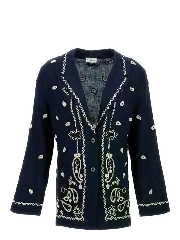 P.a.r.o.s.h Paisley-embroidered Blazer - Blue