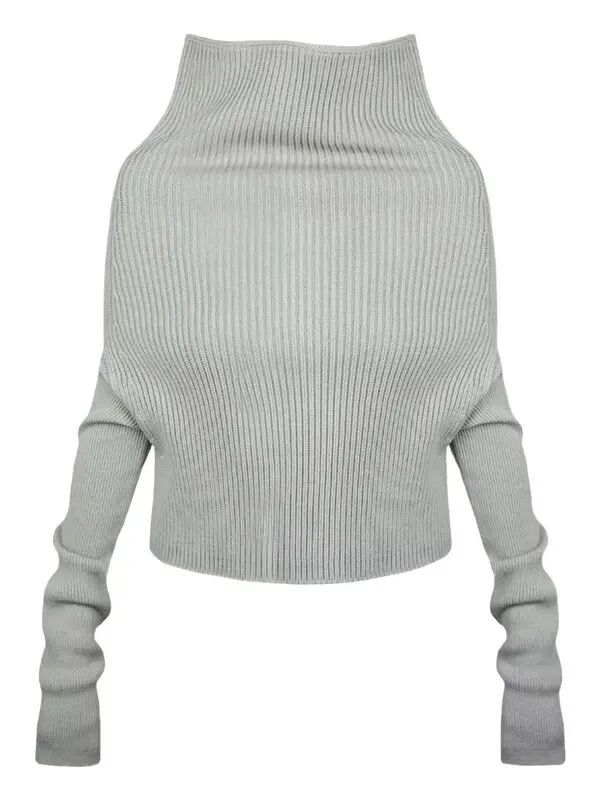 Rick Owens Cowl-neck Knitted Top - Grey