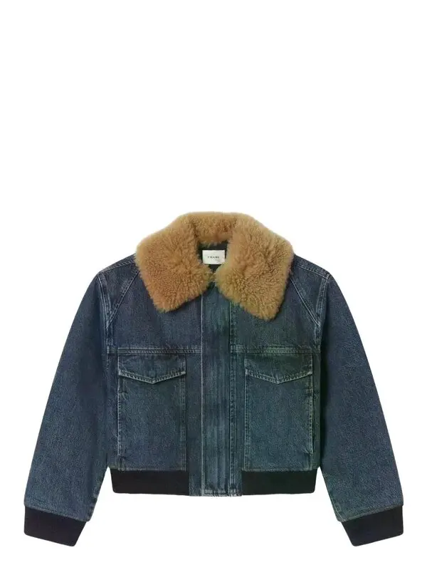 FRAME Shearling-collar Jacket - Blue
