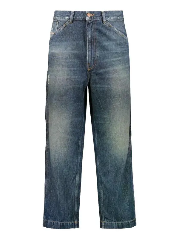 DIESEL® Straight-leg Jeans With Washed Effect - Blue