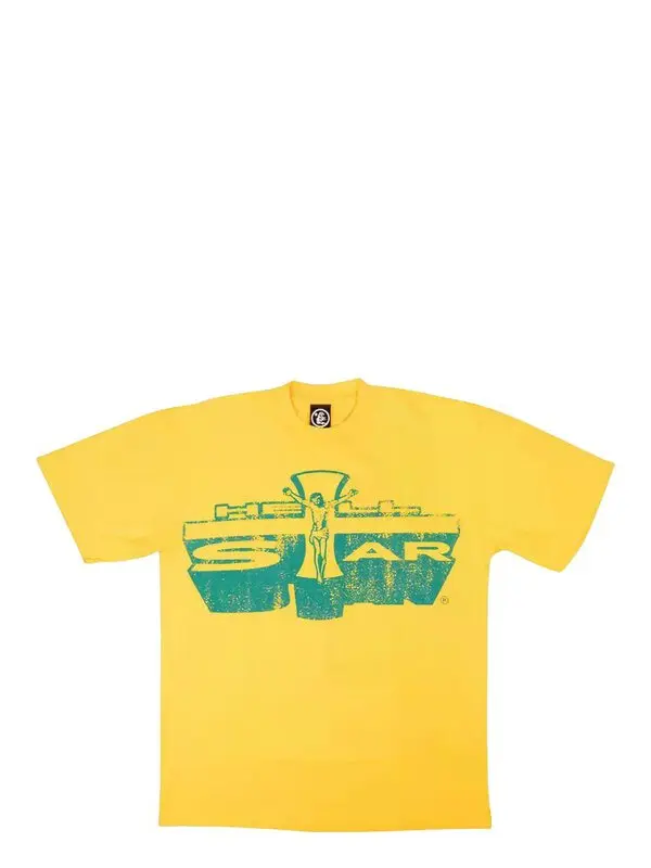 HELLSTAR Graphic-print Crew-neck T-shirt - Yellow