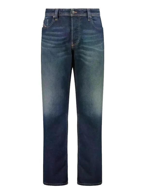 DIESEL Faded-effect Cotton Jeans - Blue