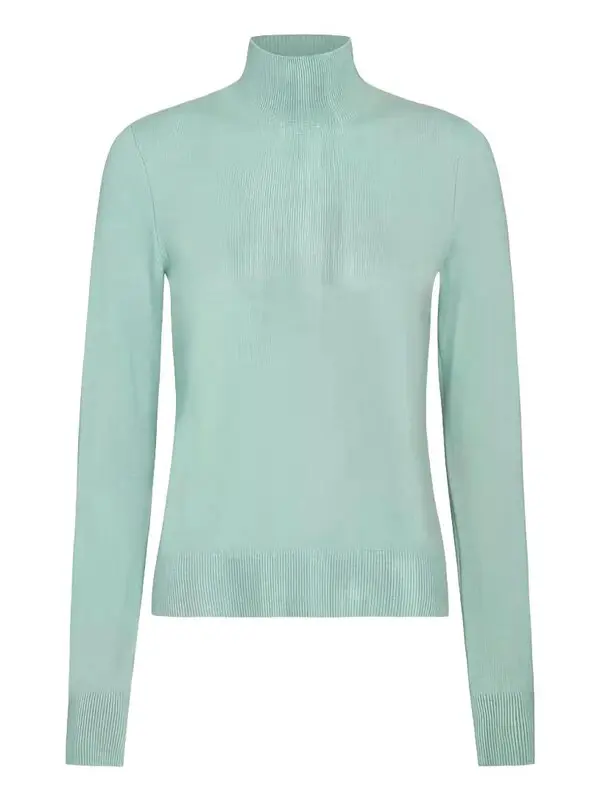 Vince Knitted Turtleneck Top - Green