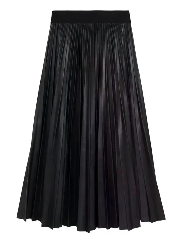Simkhai Kezia Pleated Midi Skirt - Black