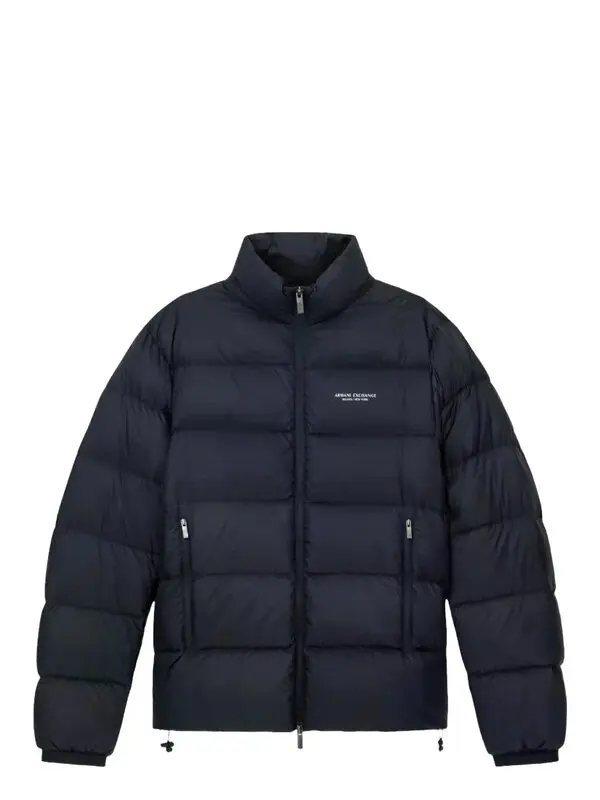 Armani Exchange Zip-up Puffer Jacket - Blue