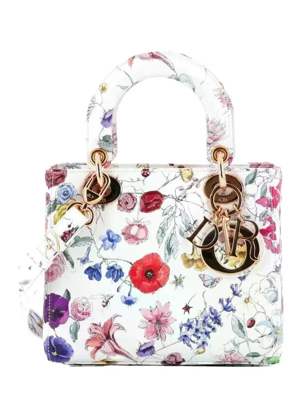 Dior My Abcdior Lady Printed Leather Small Satchel - Multicolour