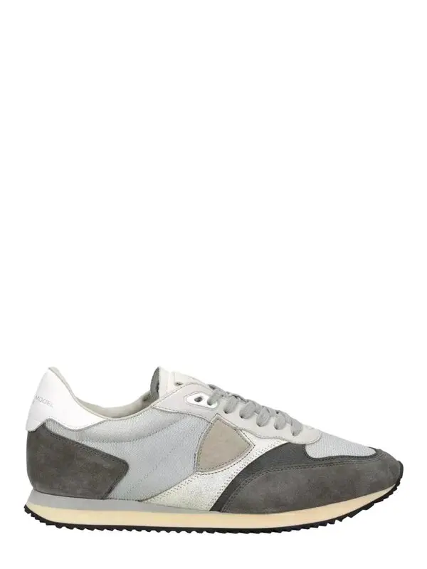 Philippe Model Leather Panelled Sneakers - Grey