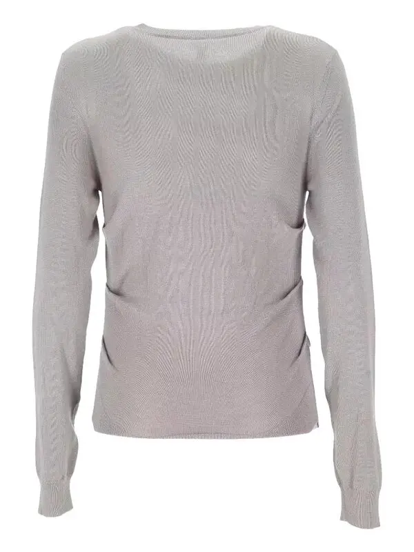 Loewe Gathered Draped Sweater - Grey