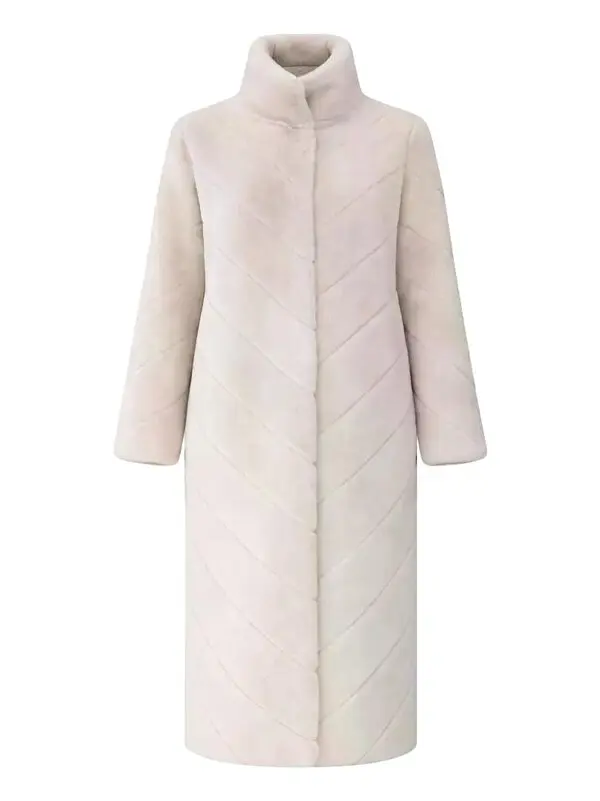 GIOVANNI PARIS Madone Long Faux Fur Coat - Neutrals