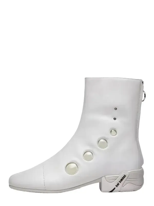 Raf Simons Circle Detail Boots - White