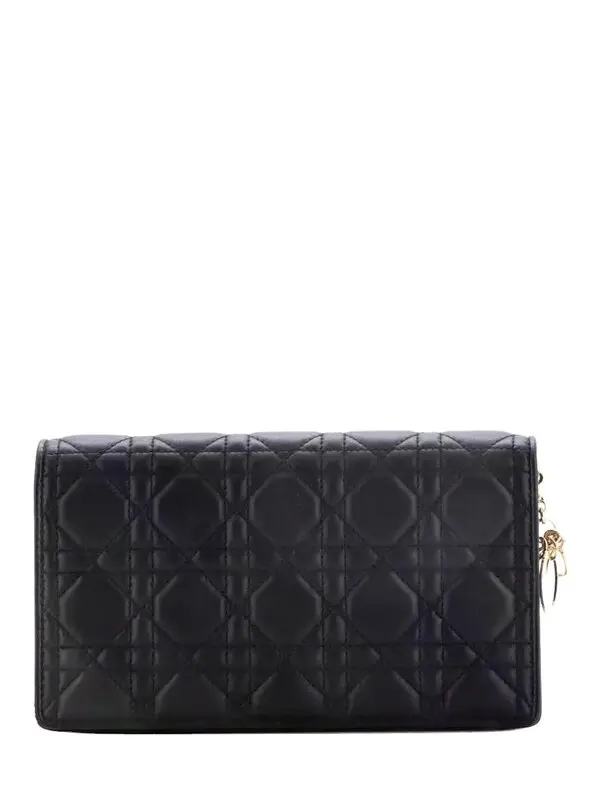 Dior Lady Cannage Clutch Bag - Black