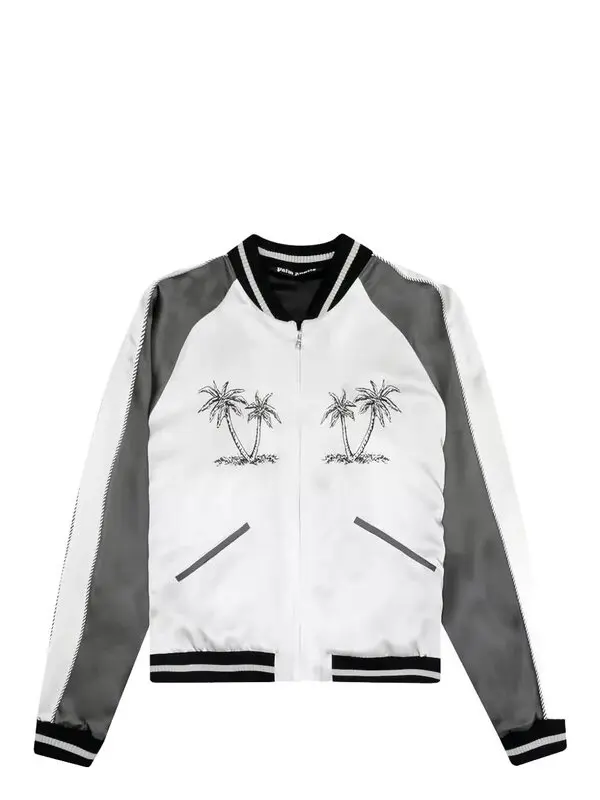 Palm Angels Palm Tree Embroidered Jacket - White