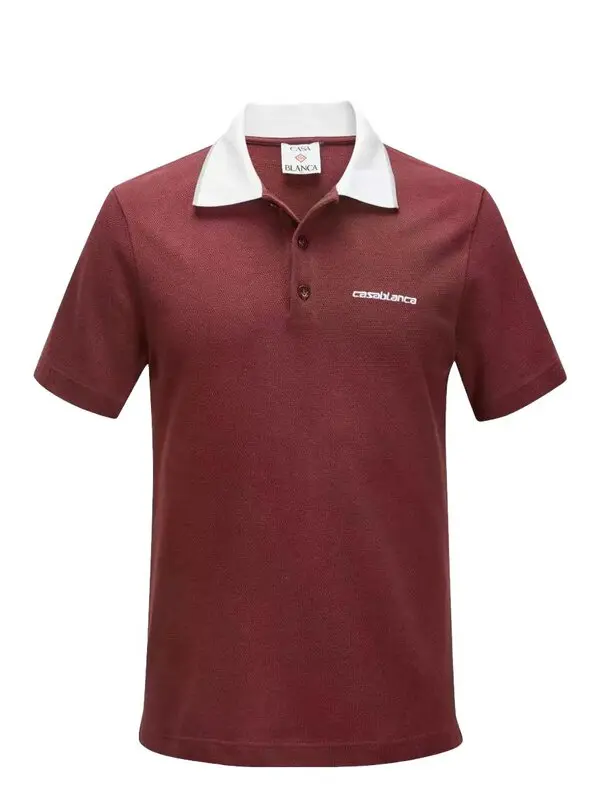 Casablanca Textured Polo Shirt - Red