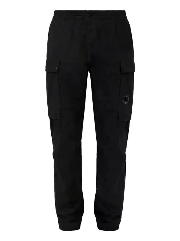 C.P. COMPANY Buttoned Cargo Pants - Black