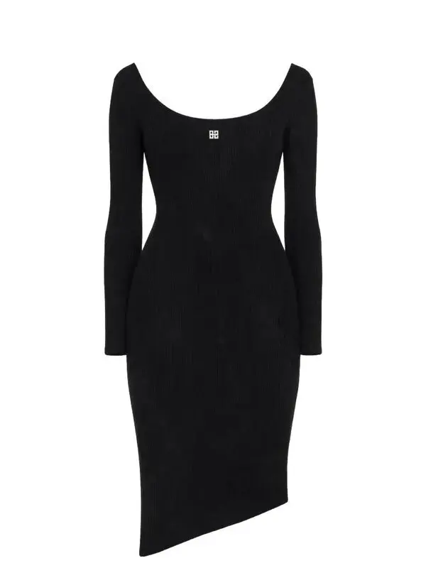 Givenchy 4g Asymmetric Midi Dress - Black