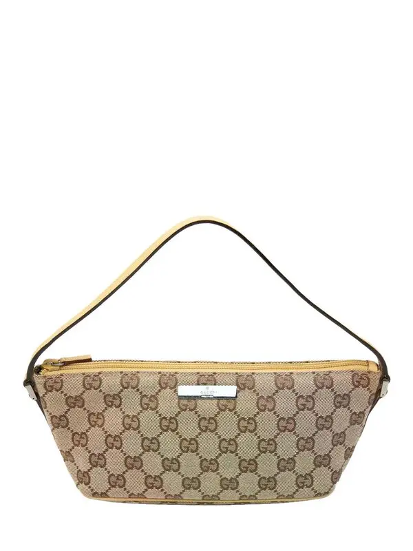 Gucci Gg Canvas Boat Shoulder Bag - Brown