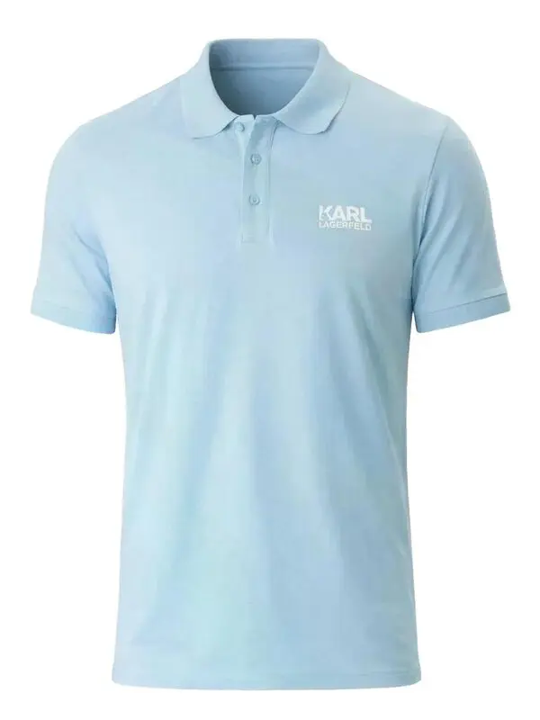 Karl Lagerfeld Logo-print Polo Shirt - Blue