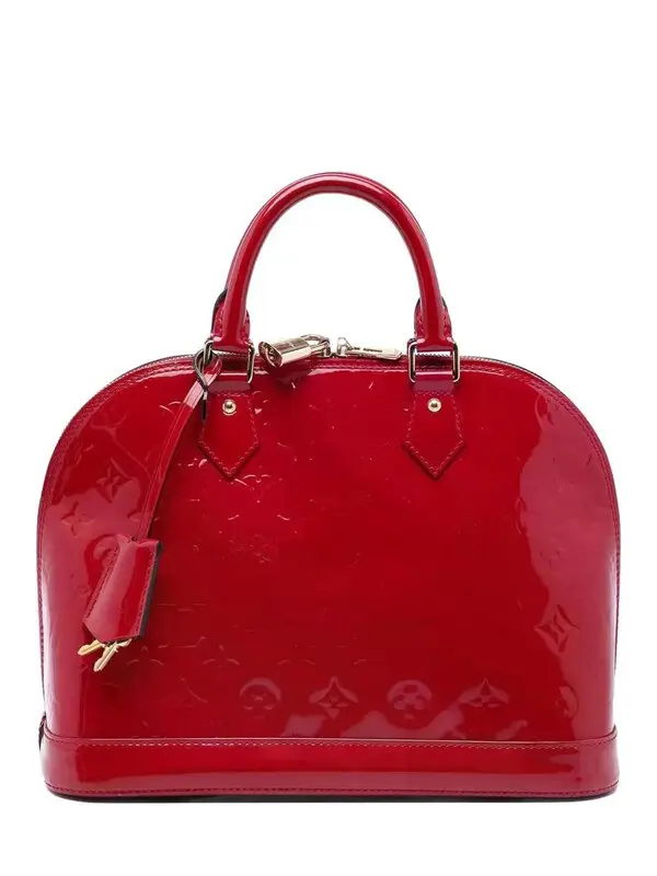 LOUIS VUITTON 2013 Monogram Vernis Alma Pm Handbag - Red