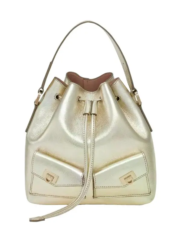 FERRAGAMO Multipocket Bucket Bag - Gold