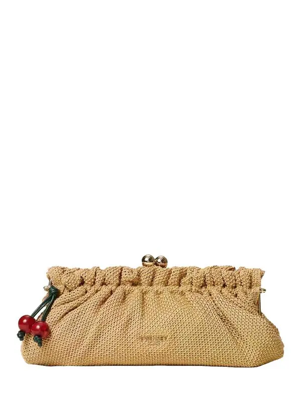 TWINSET Clutch Bag With Cherry Charm Embellishments - Neutrals