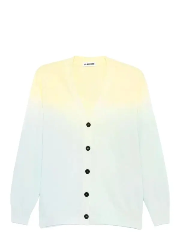 JIL SANDER Buttoned Gradient Cardigan - Blue