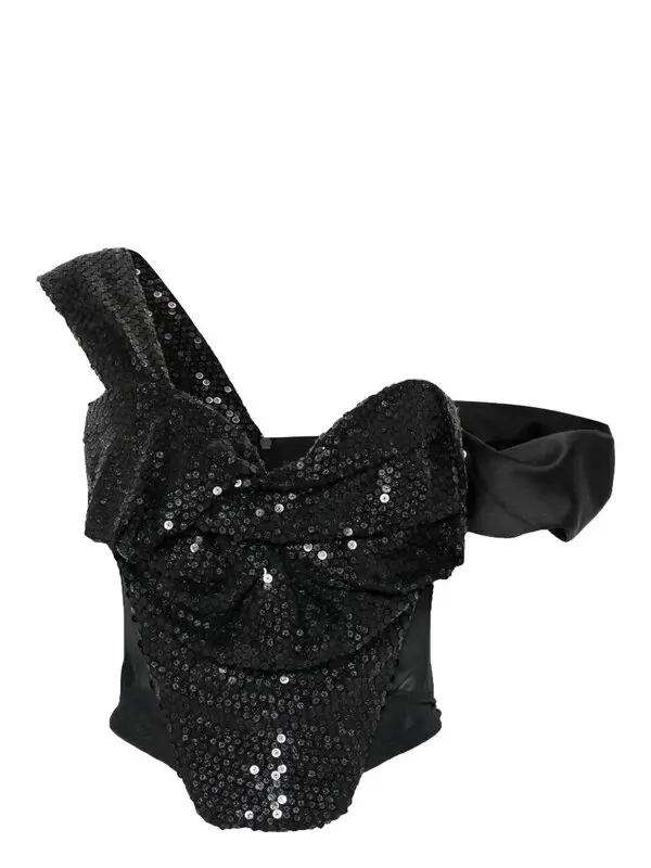 VIVIENNE WESTWOOD Knot Sequin-embellished Corset Top - Black
