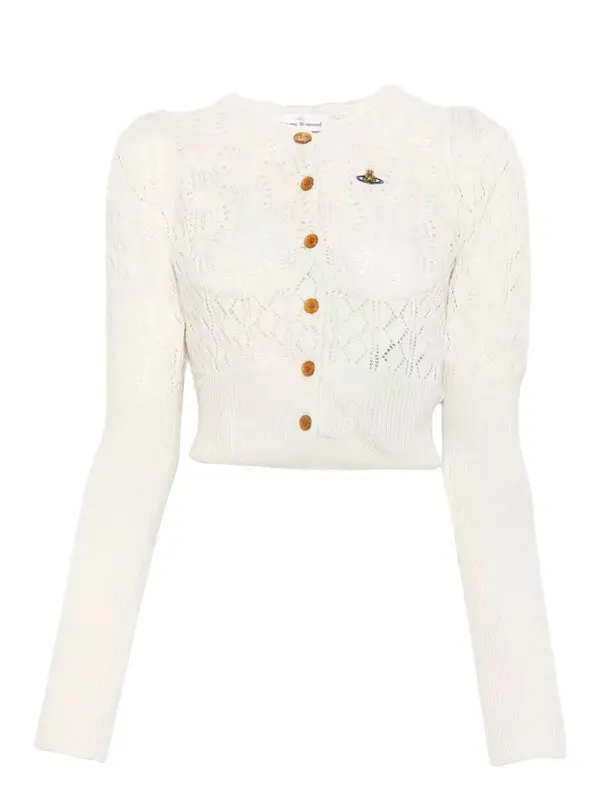 VIVIENNE WESTWOOD Ella Textured Cardigan - Neutrals