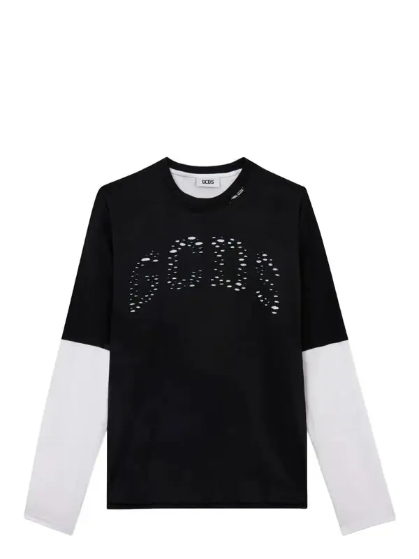 Gcds Logo-lettering Oversized T-shirt - Black