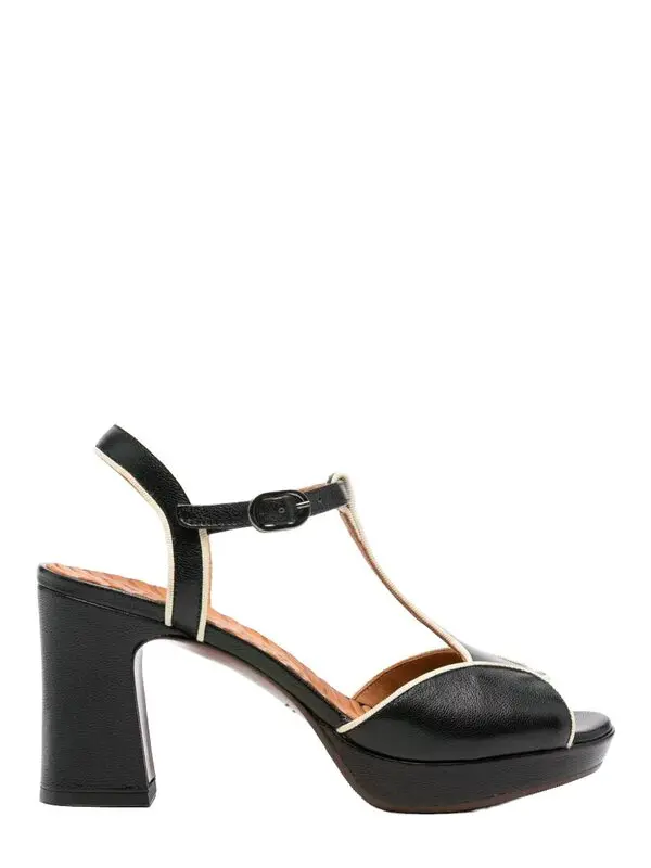 Chie Mihara T-bar Platform Sandals - Black