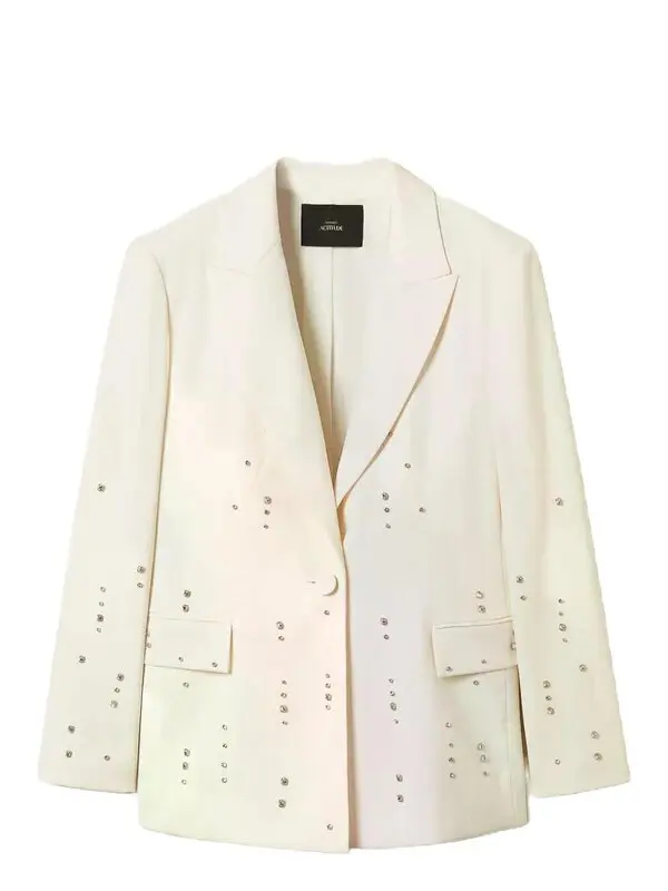 TWINSET Crystal-embellished Blazer - White