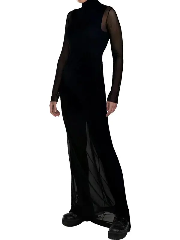 AME.M Long-sleeve Maxi Dress - Black