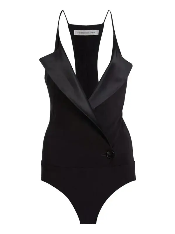 Christopher Esber Didion Contrast Bodysuit - Black