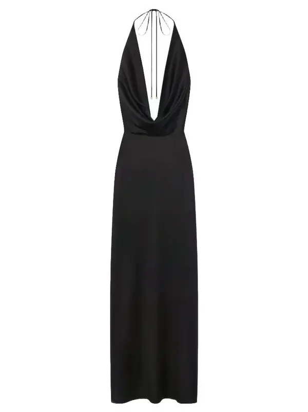 Eterne Carla Cowl Neck Maxi Dress - Black